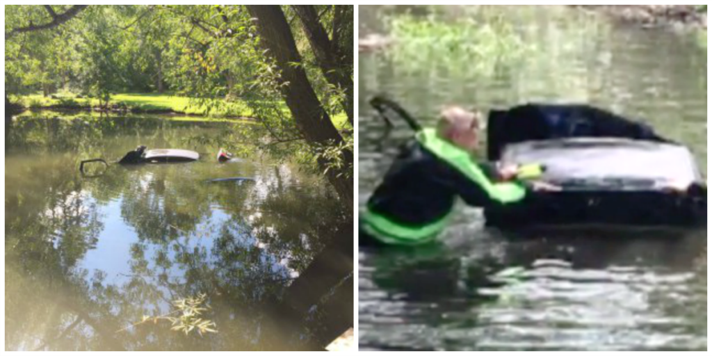 At Last Minute Good Samaritan Saves Women From Drowning When Her Car ...