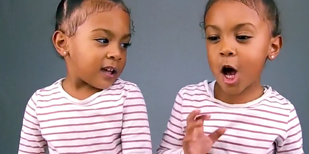 Adorable Twins Are Told They Look Identical, Now Watch The Sisters Reaction